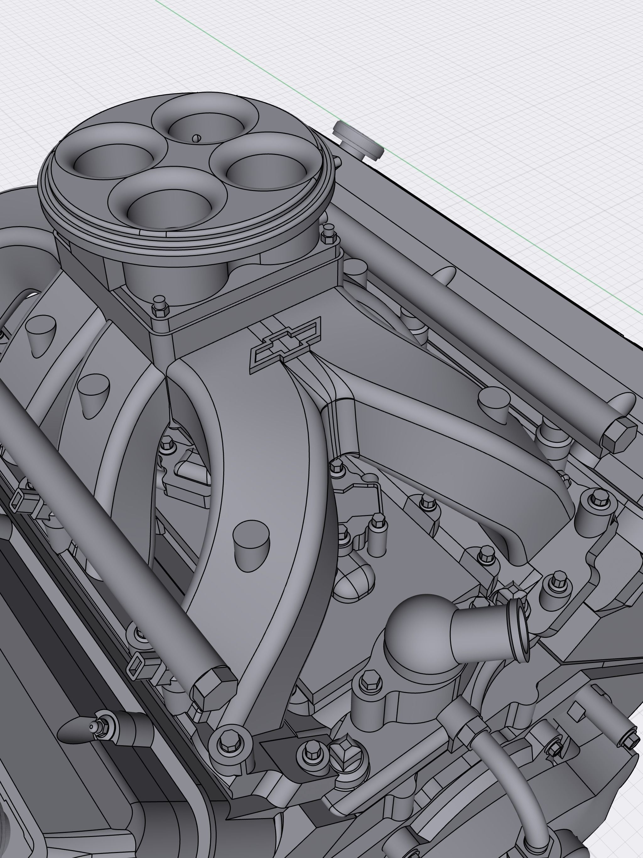 Chev 632 Crate Motor 1000hp with pulleys GM Performance BBC 3D model 3D ...