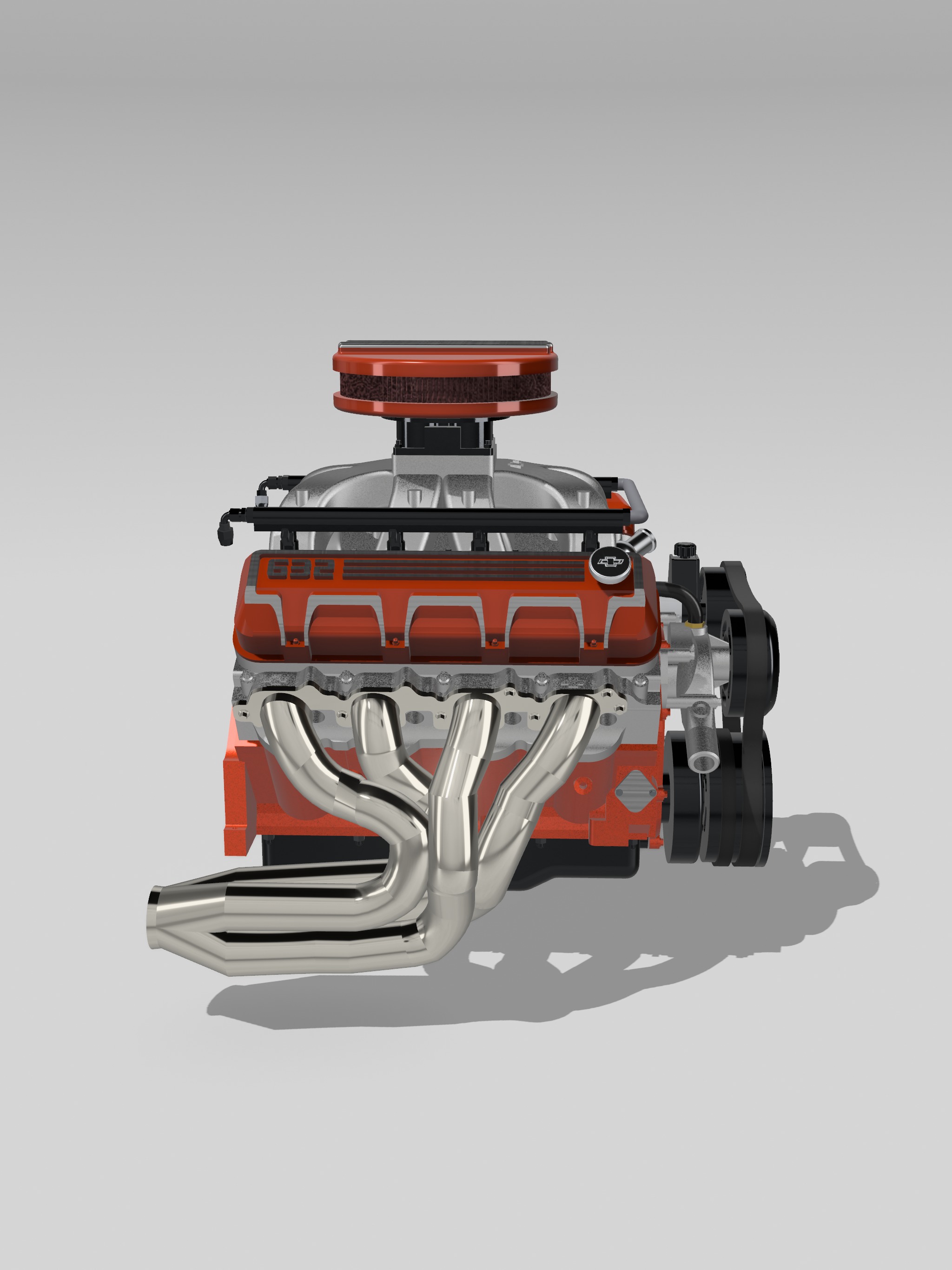 Chev 632 Crate Motor 1000hp with pulleys GM Performance BBC 3D model 3D ...