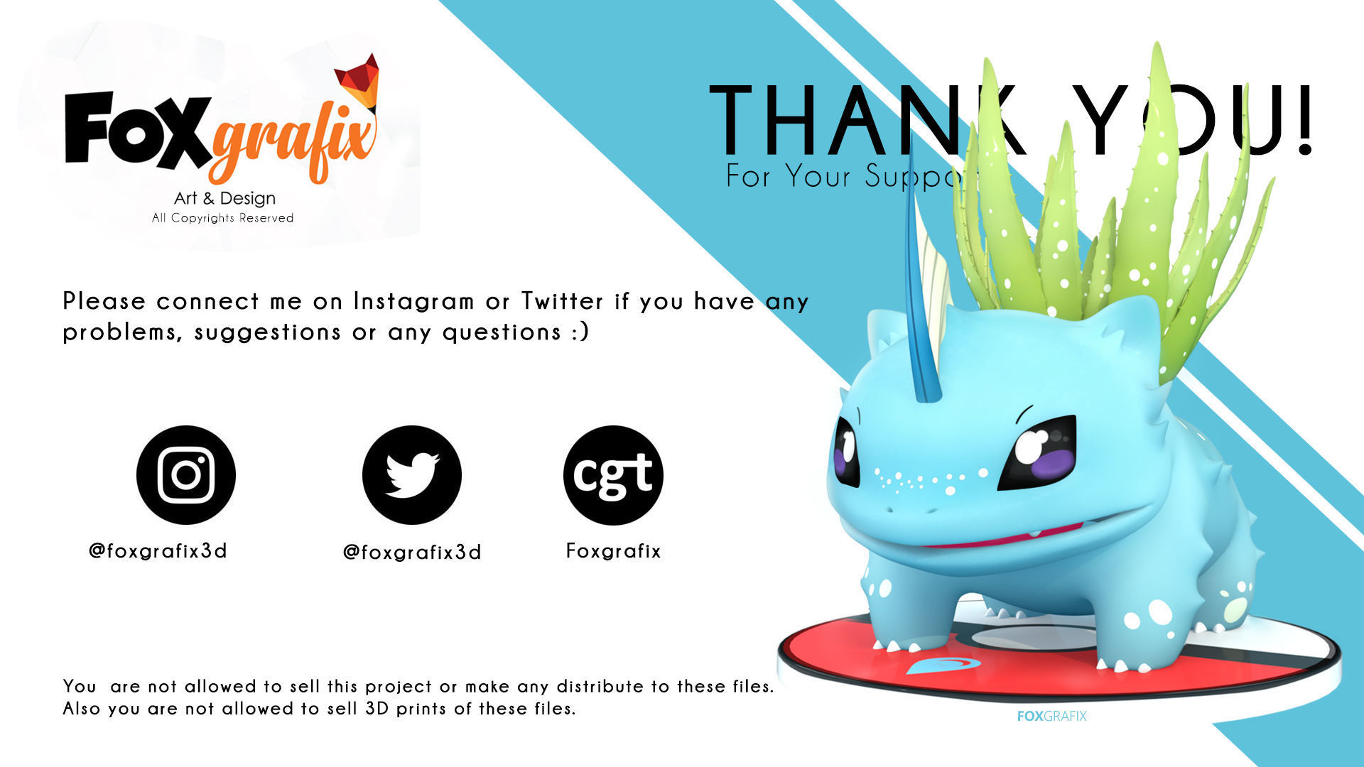 3D model Pokemon Bulbasaur Water Concept VR / AR / low-poly | CGTrader