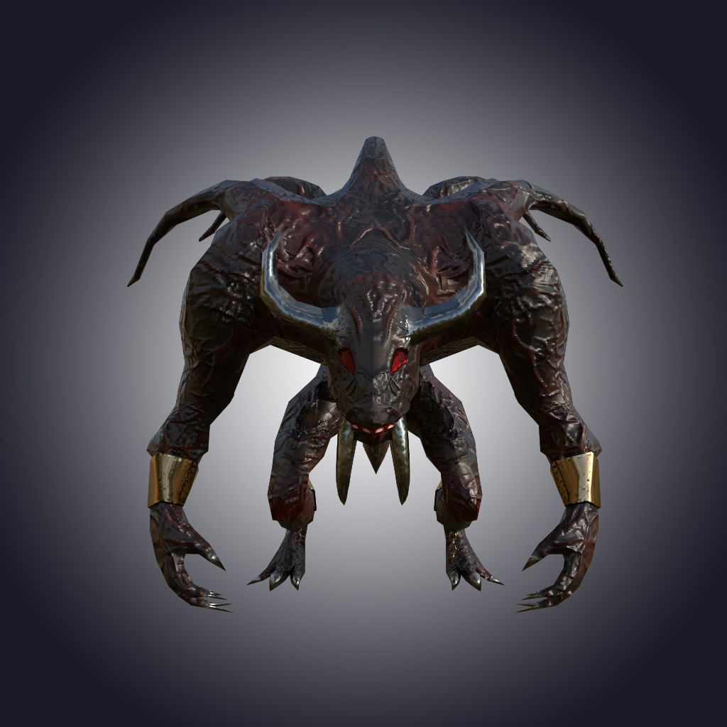 3D model Rat Devil -game ready VR / AR / low-poly rigged animated ...