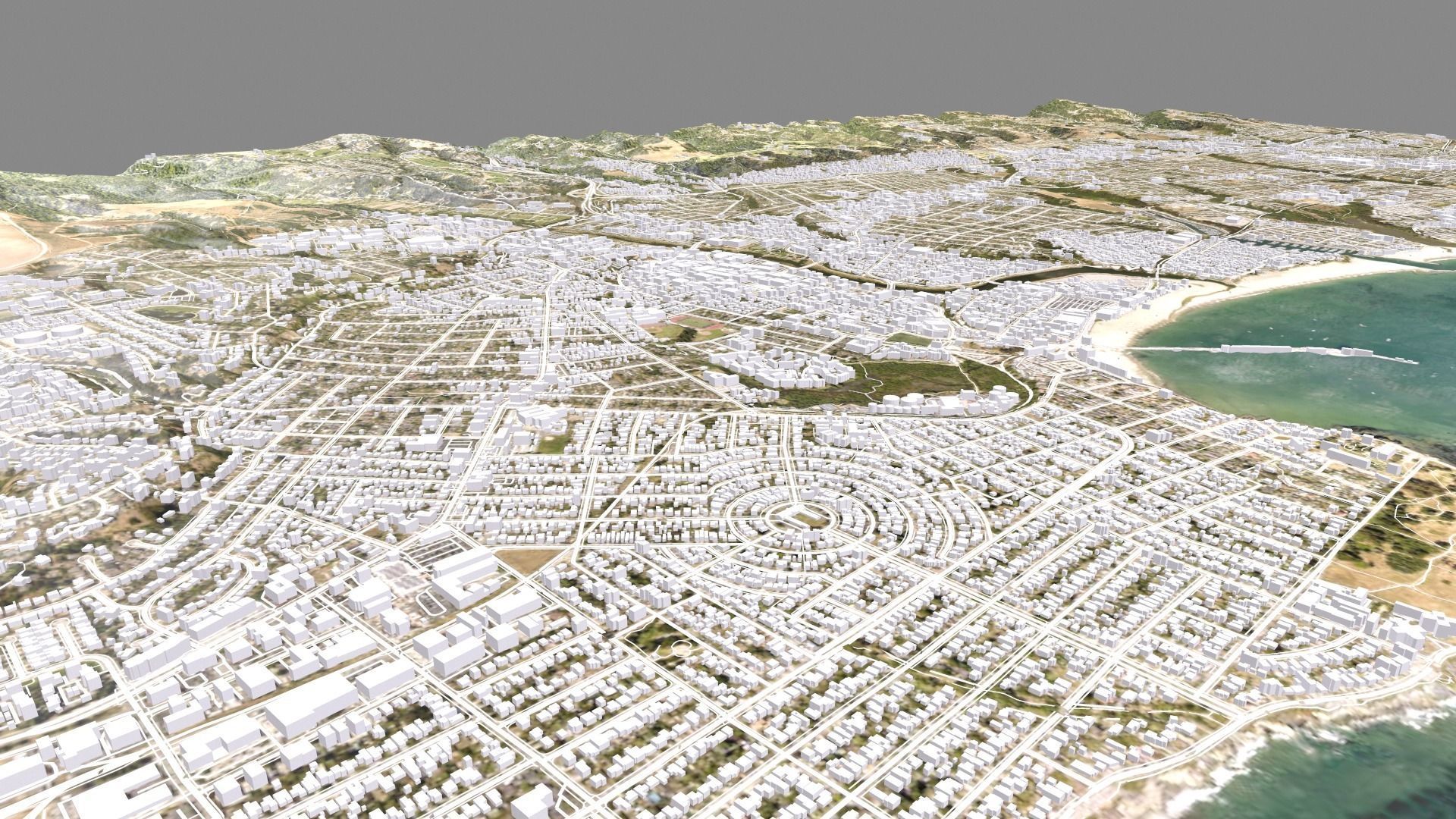 Cityscape Santa Cruz California USA 3D model | CGTrader