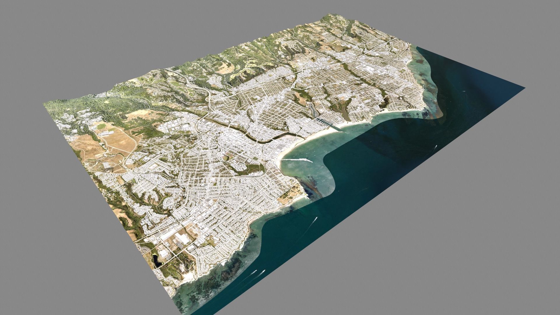 Cityscape Santa Cruz California USA 3D model | CGTrader