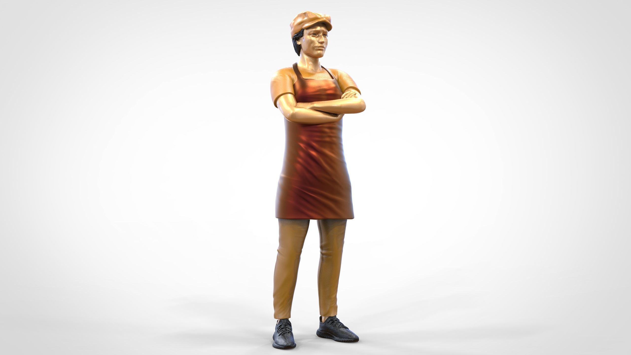 N1 Salesperson or Shopkeeper or baker 3D model 3D printable | CGTrader