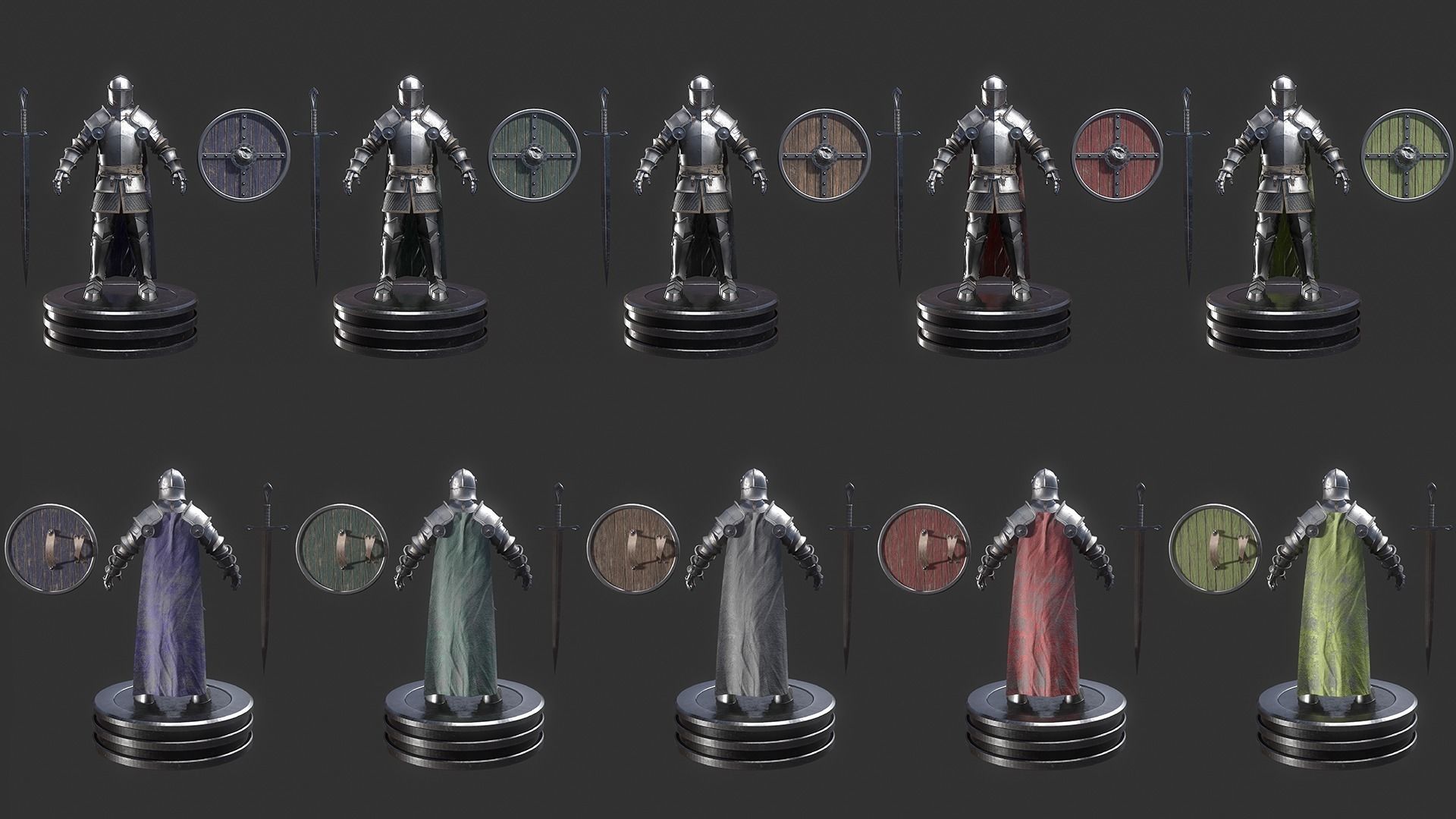 3D model Knight in medieval style - Game Ready VR / AR / low-poly ...