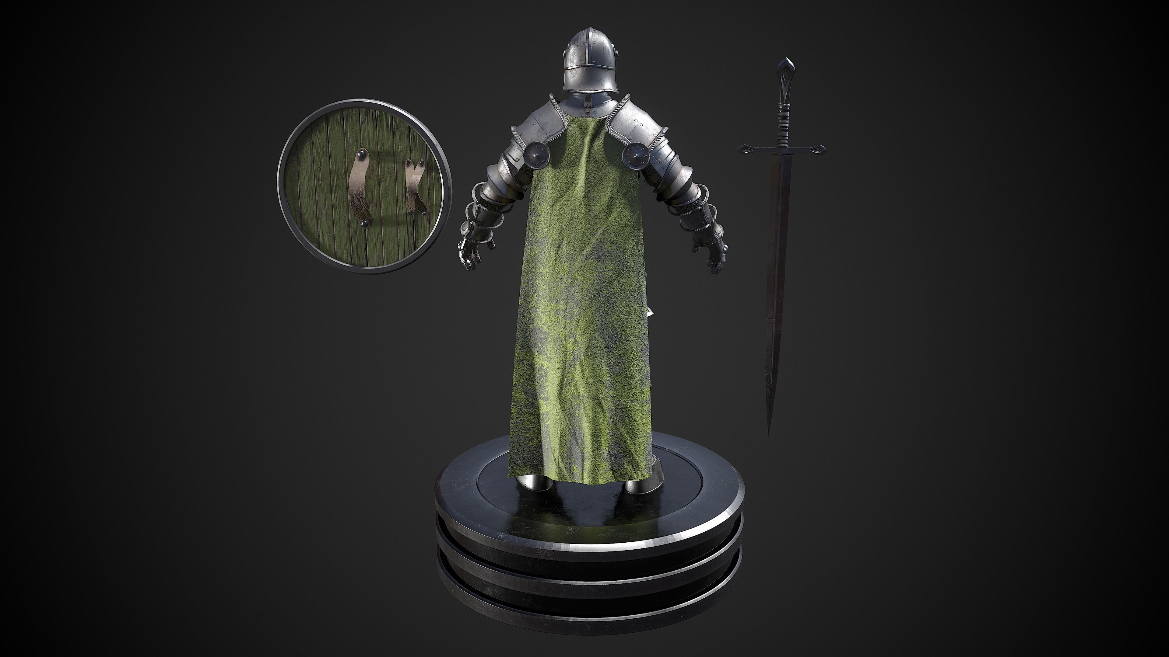 3D model Knight in medieval style - Game Ready VR / AR / low-poly ...