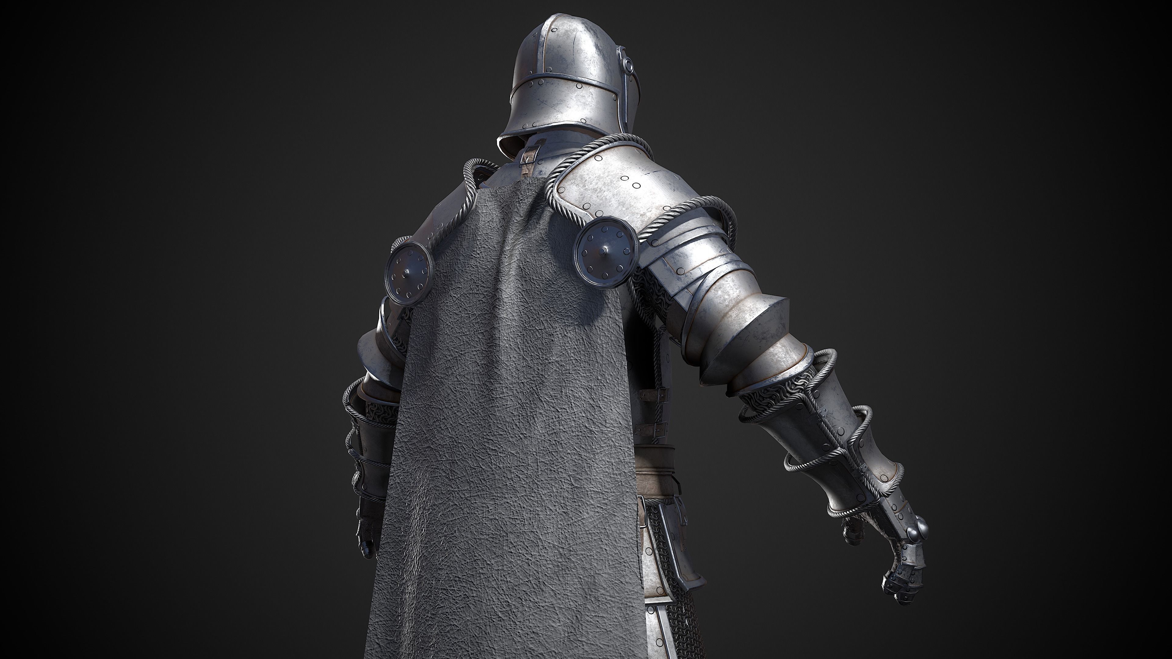 3D model Knight in medieval style - Game Ready VR / AR / low-poly ...