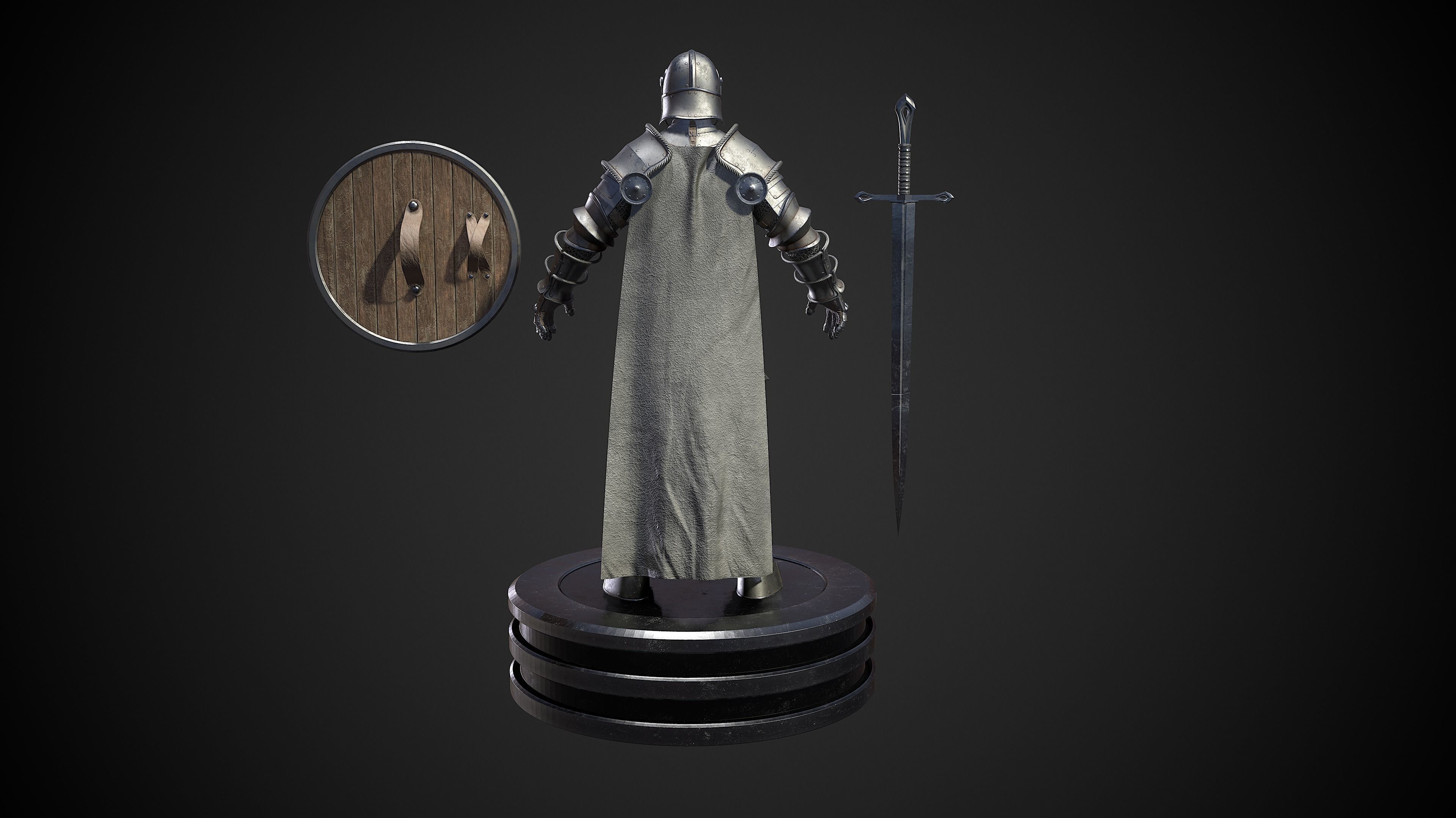 3D model Knight in medieval style - Game Ready VR / AR / low-poly ...