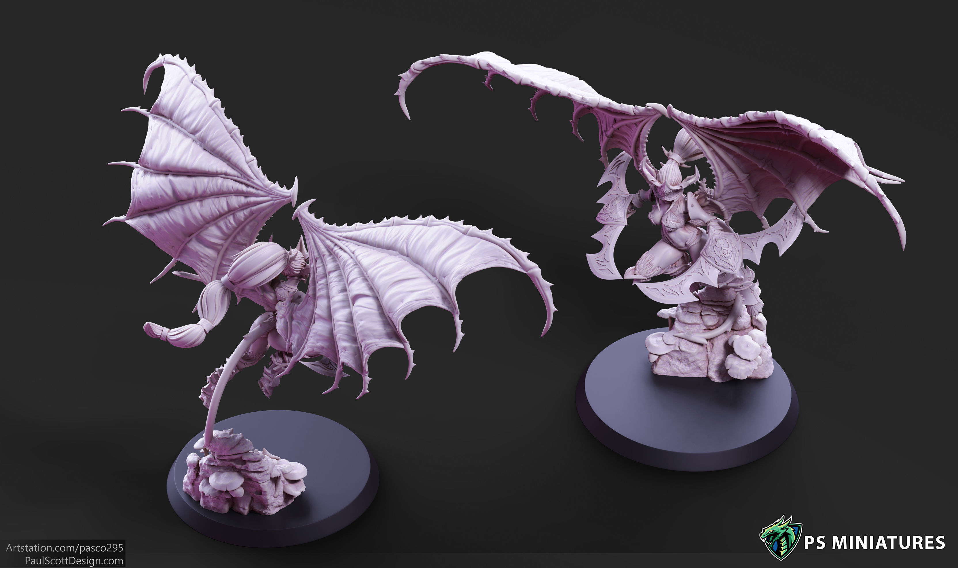 Drow Demonic Valkyrie Pose 3 - Includes Pinup Variant 3D model 3D ...