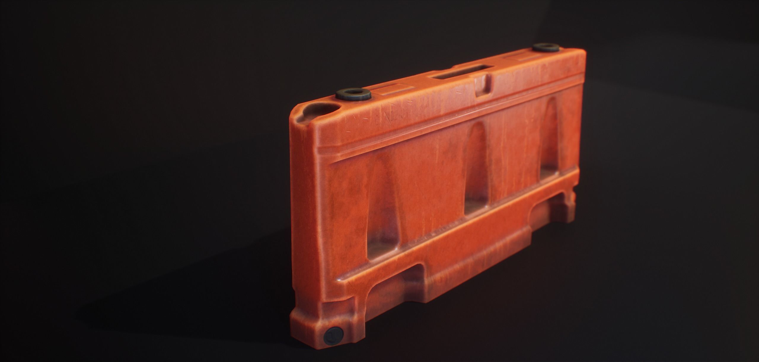 3D model PBR Traffic barriers Plastic Texture Variatio VR / AR / low ...