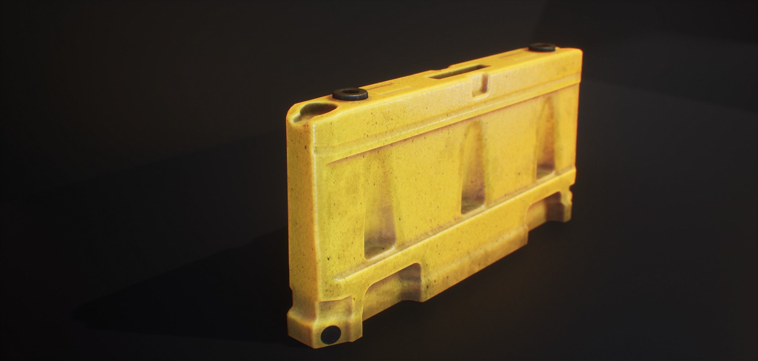 3D model PBR Traffic barriers Plastic Texture Variatio VR / AR / low ...