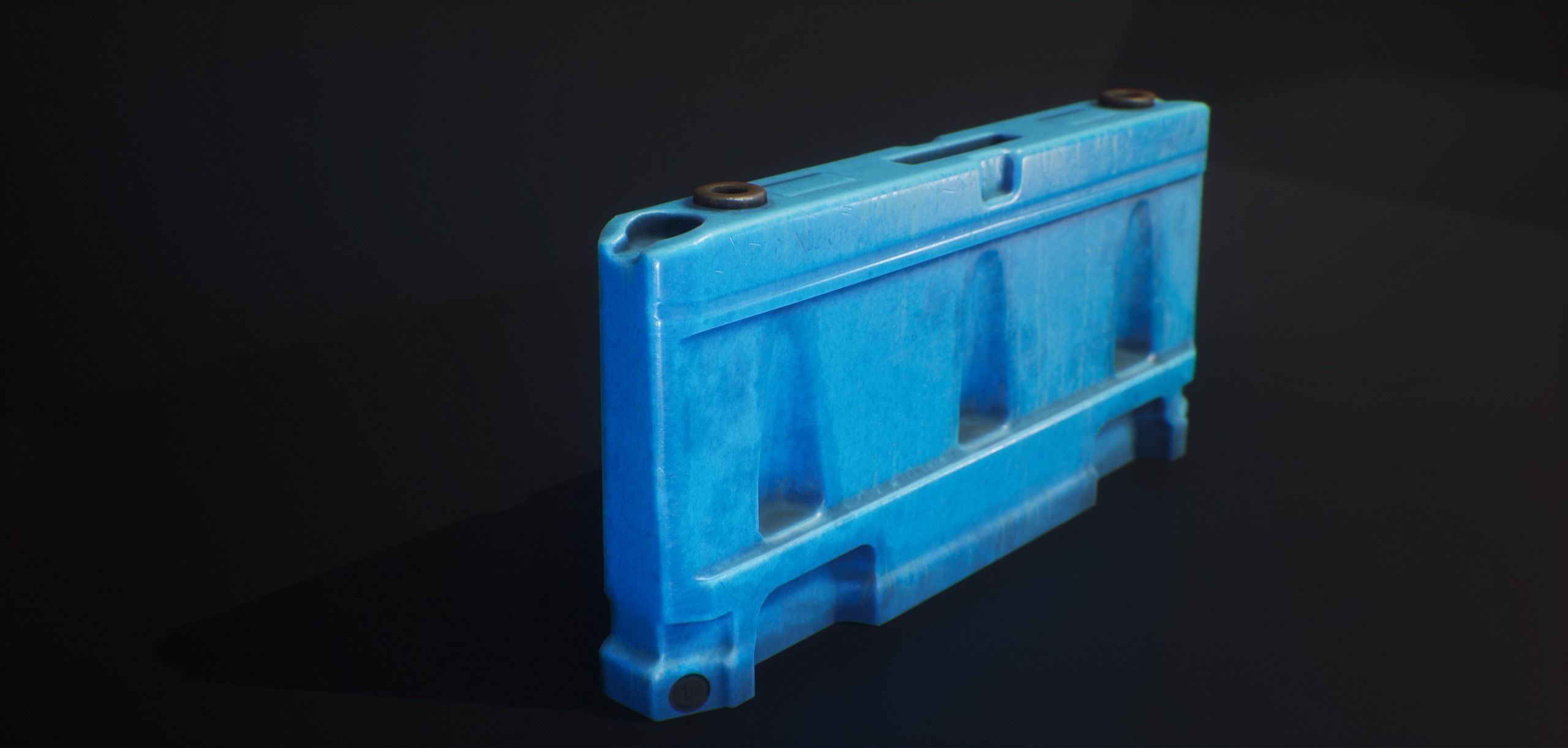 3D model PBR Traffic barriers Plastic Texture Variatio VR / AR / low ...