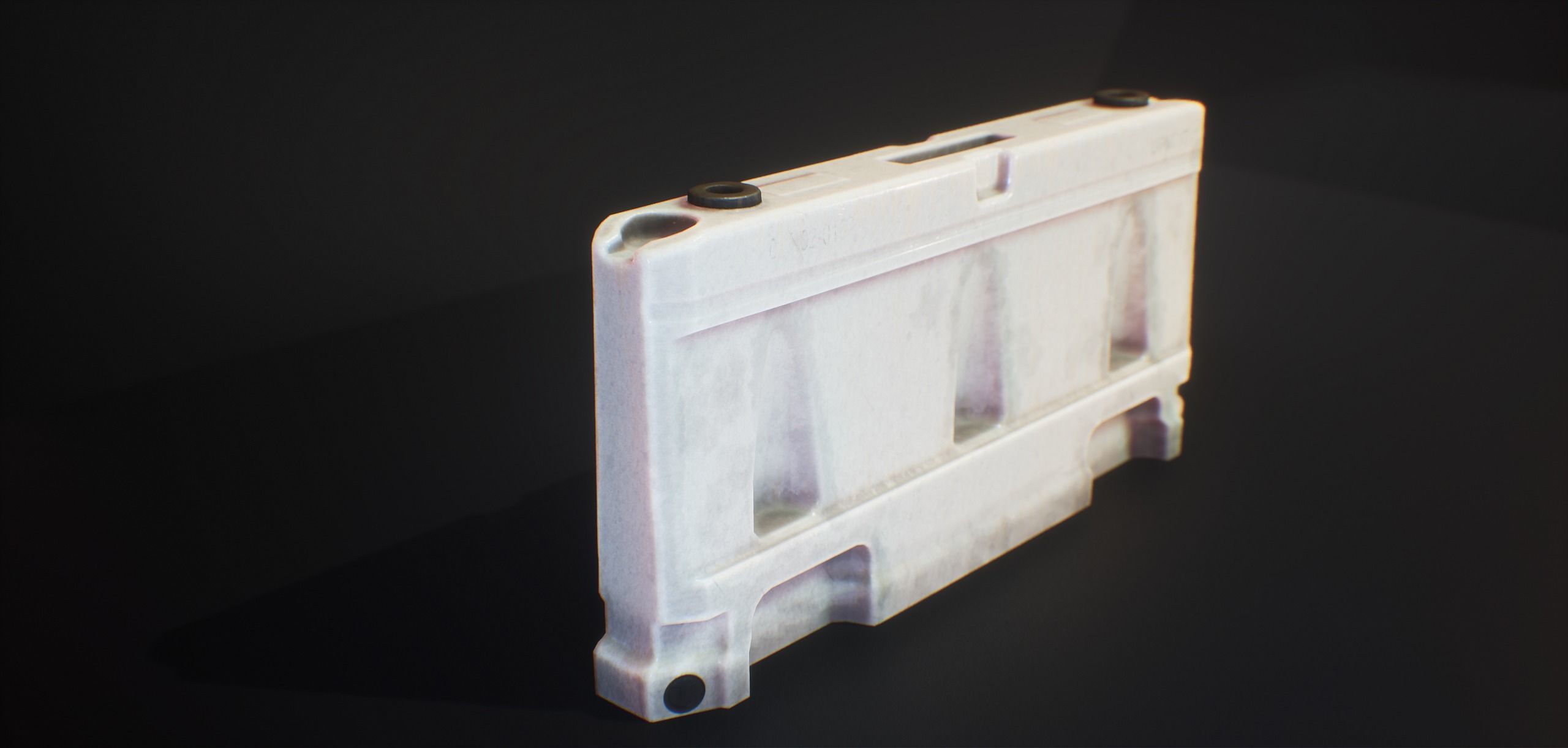 3D model PBR Traffic barriers Plastic Texture Variatio VR / AR / low ...