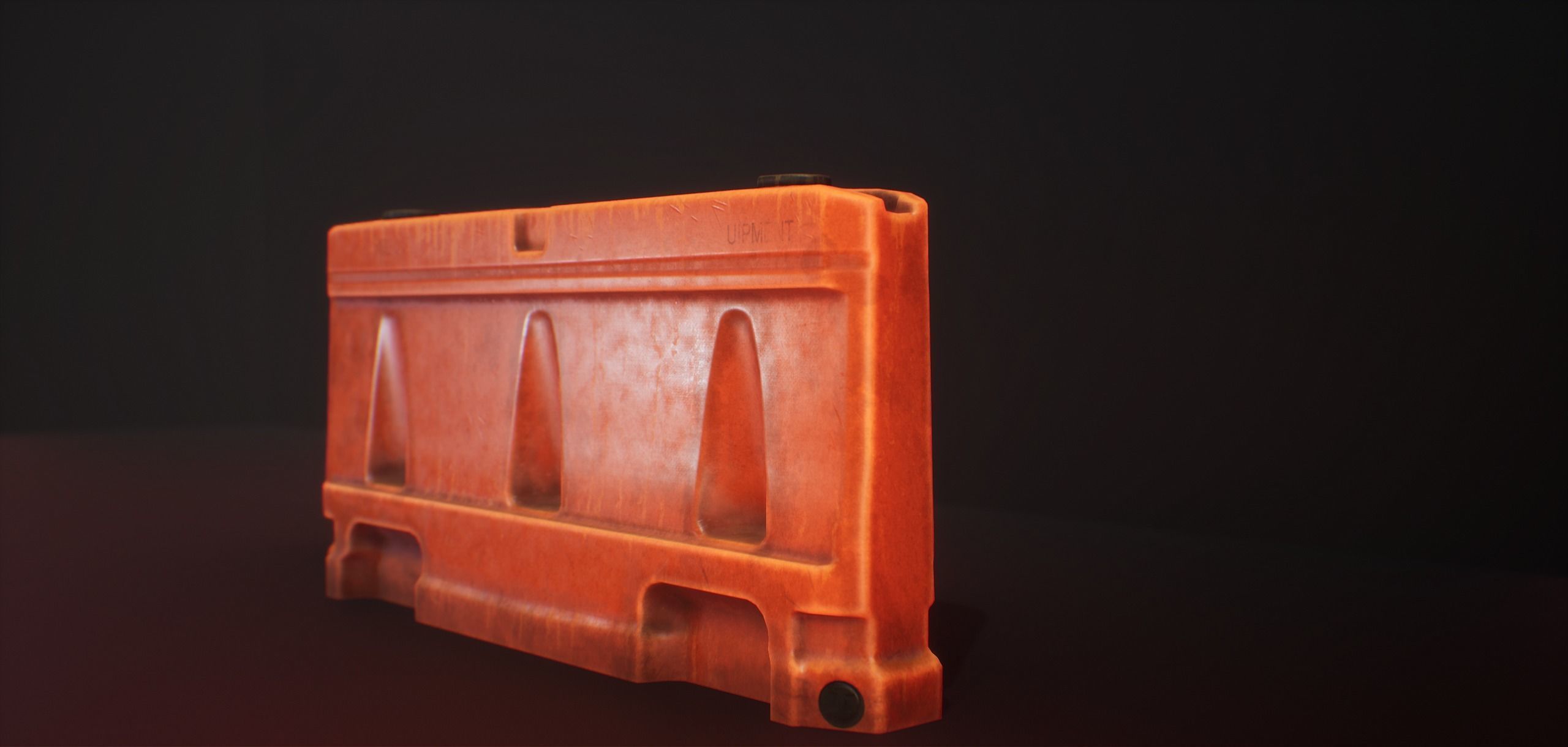 3D model PBR Traffic barriers Plastic Texture Variatio VR / AR / low ...