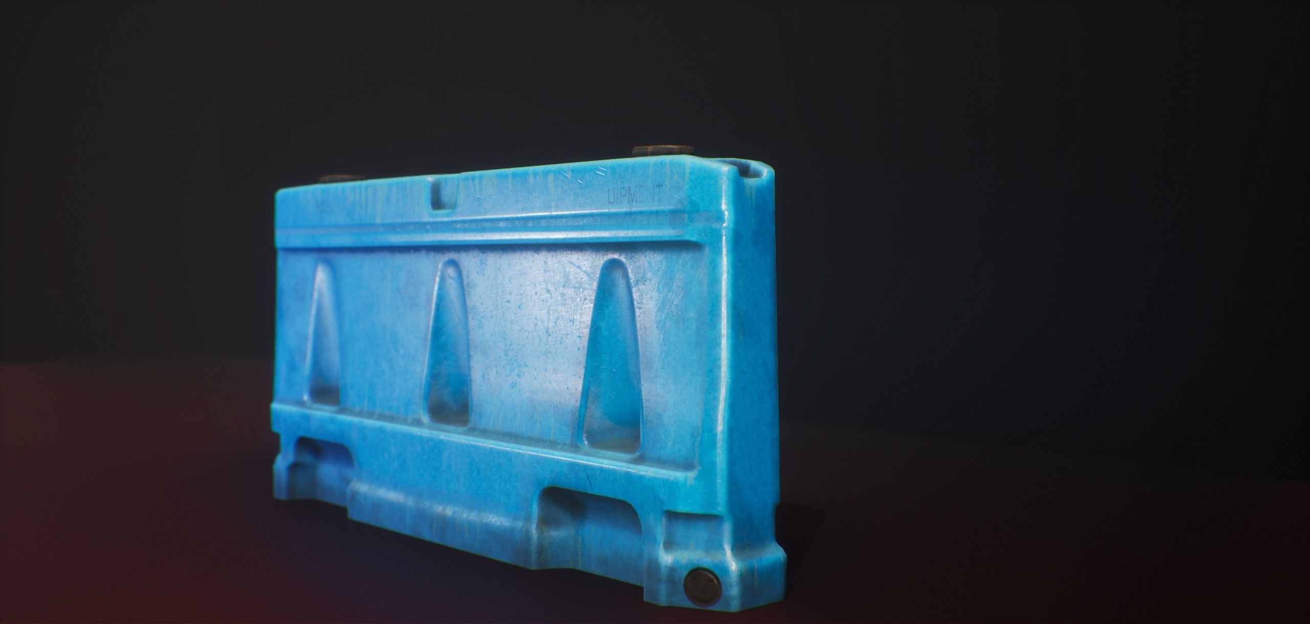 3D model PBR Traffic barriers Plastic Texture Variatio VR / AR / low ...