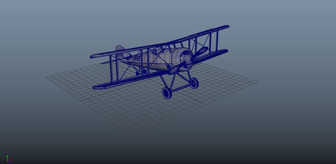 3D model Airplane old VR / AR / low-poly | CGTrader