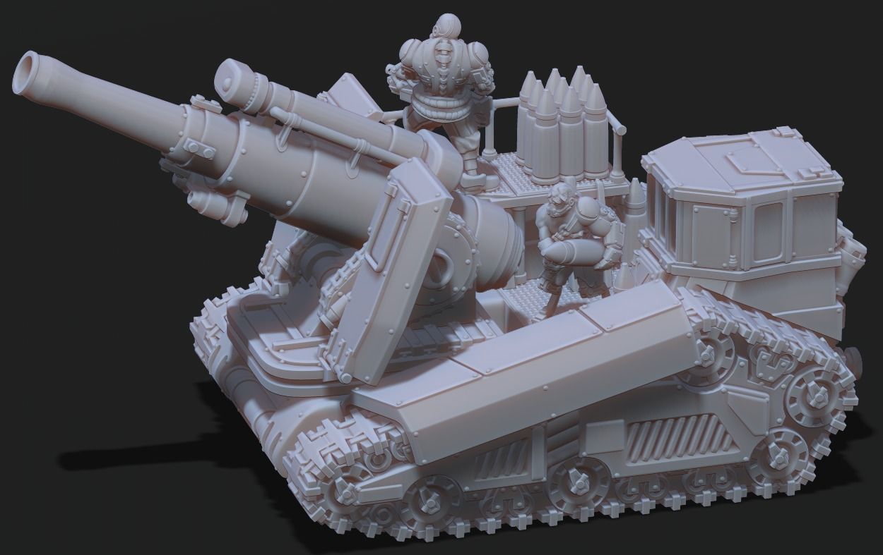 Cyberzerkers - Mobile Cannon Platform 3D model 3D printable | CGTrader