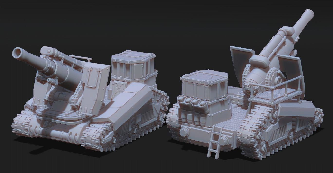 Cyberzerkers - Mobile Cannon Platform 3D model 3D printable | CGTrader