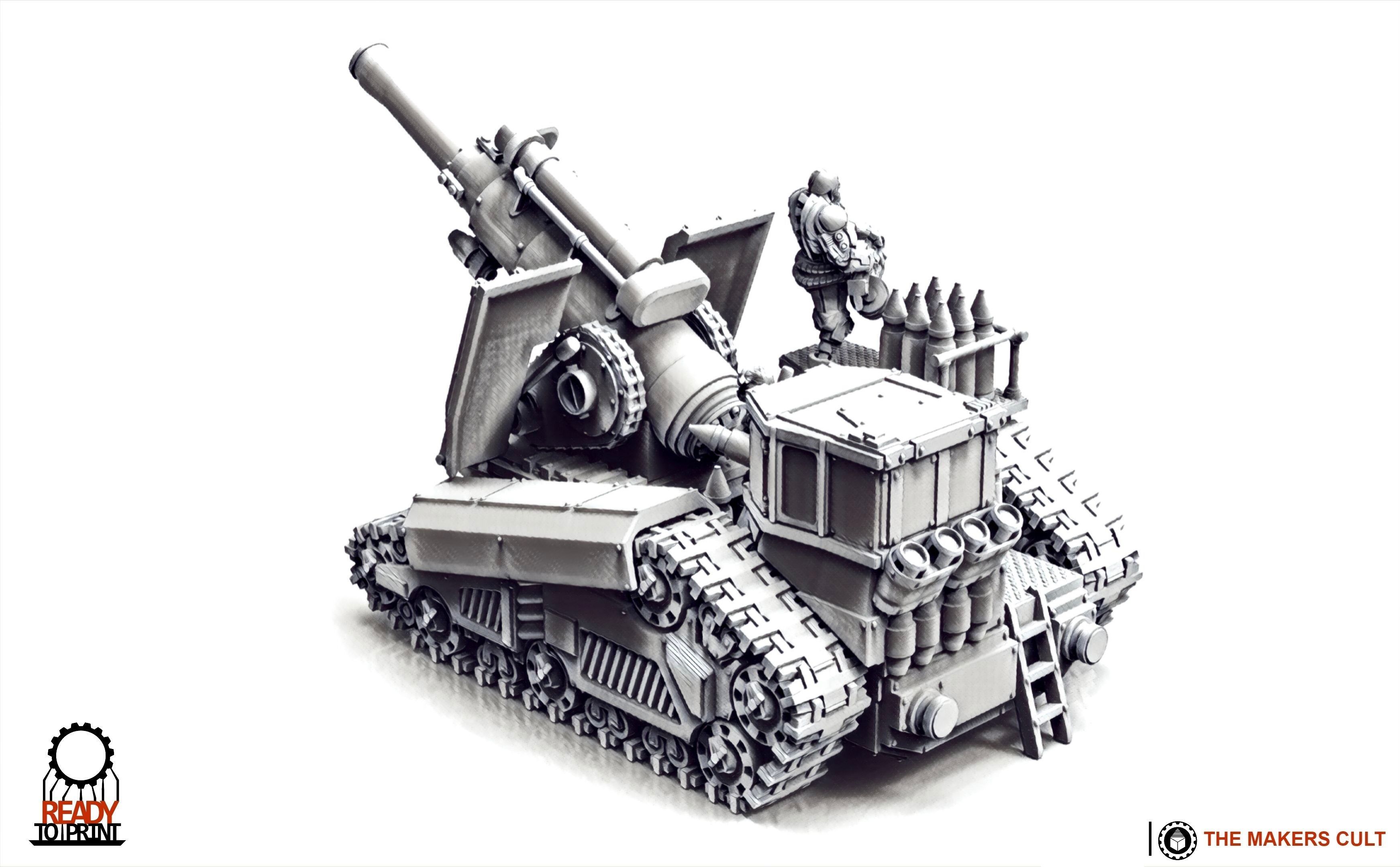 Cyberzerkers - Mobile Cannon Platform 3D model 3D printable | CGTrader