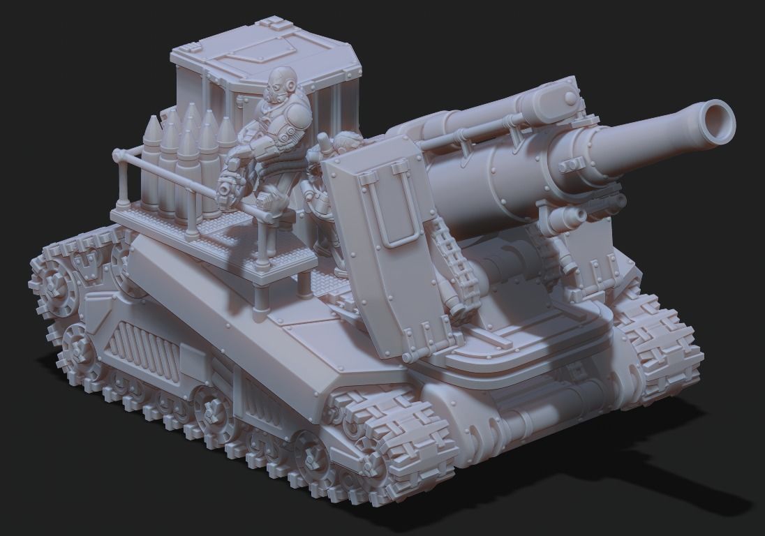 Cyberzerkers - Mobile Cannon Platform 3D model 3D printable | CGTrader