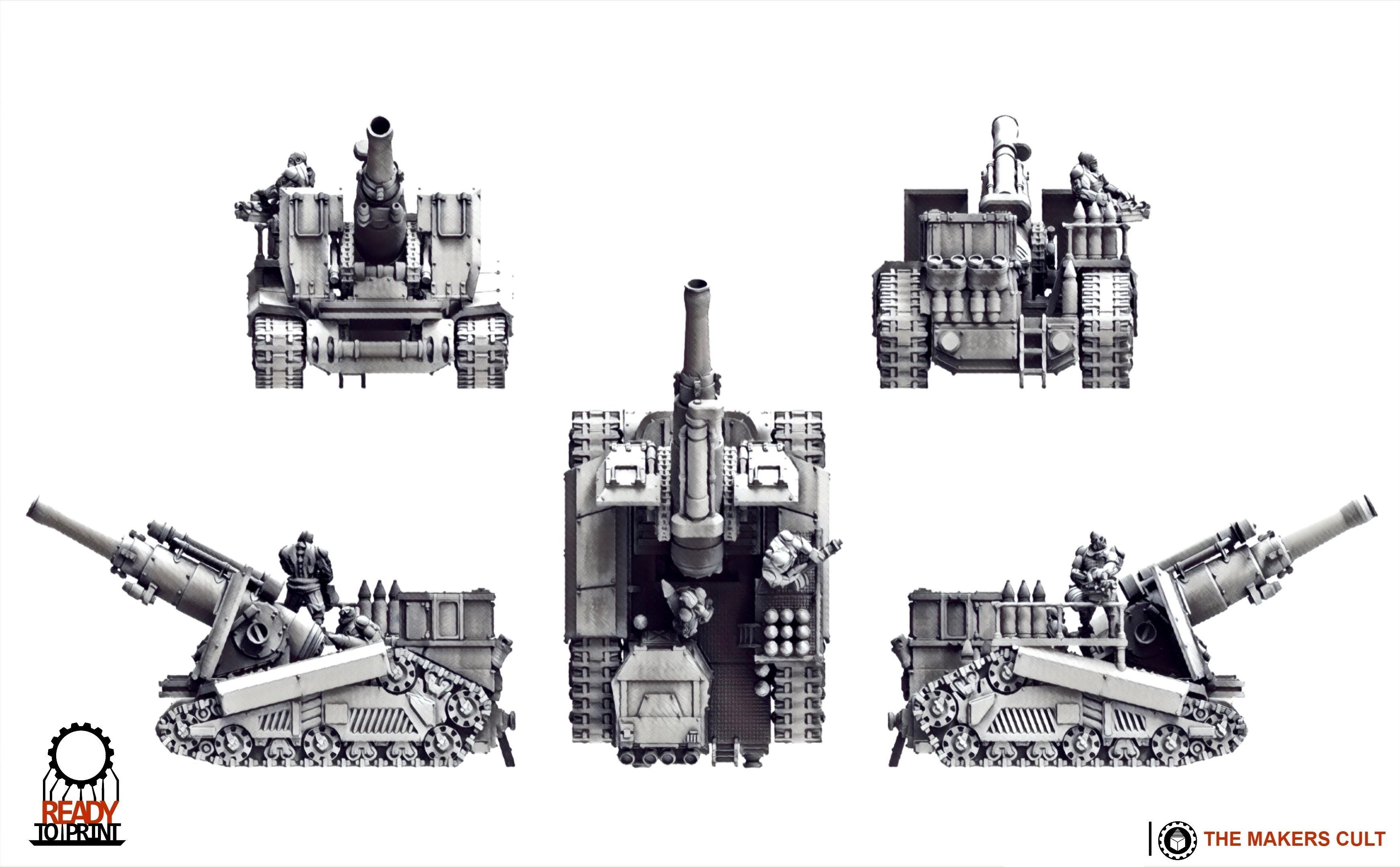 Cyberzerkers - Mobile Cannon Platform 3D model 3D printable | CGTrader