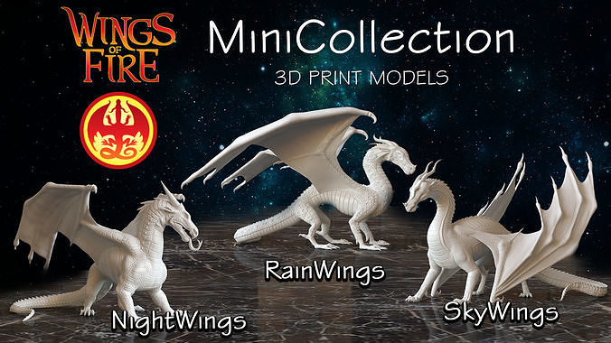 Wings of Fire mini collection Hive-Leaf-Silk 3D Model Pack | CGTrader