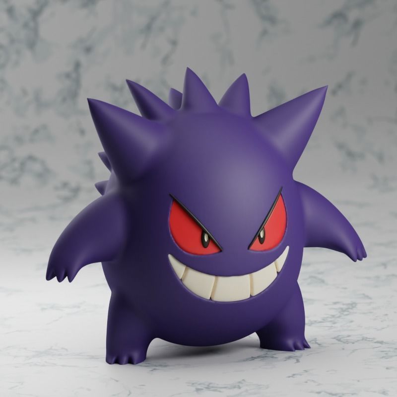 PACK 2 Models Gengar from Pokemon Toy Figure Keychain 3D model 3D ...