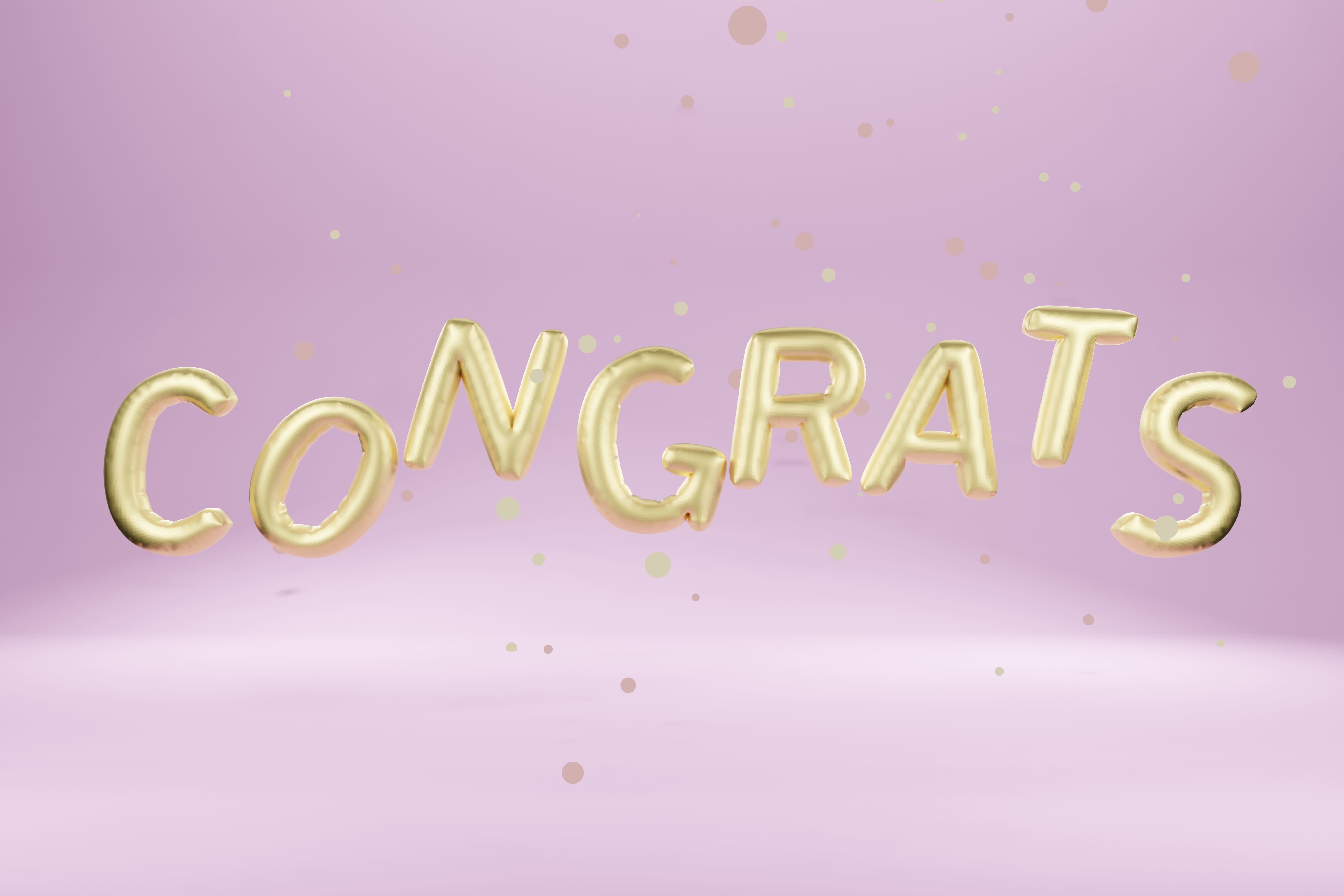 Celebration message CONGRATS 3D model | CGTrader
