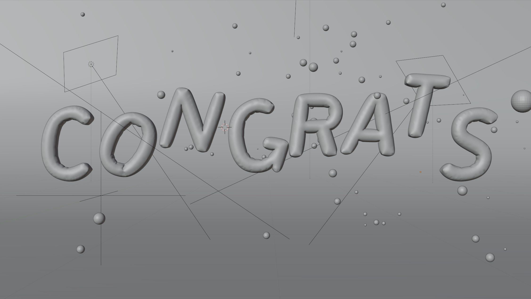 Celebration message CONGRATS 3D model | CGTrader