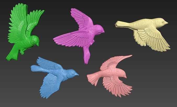 Birds 3D model 3D printable | CGTrader