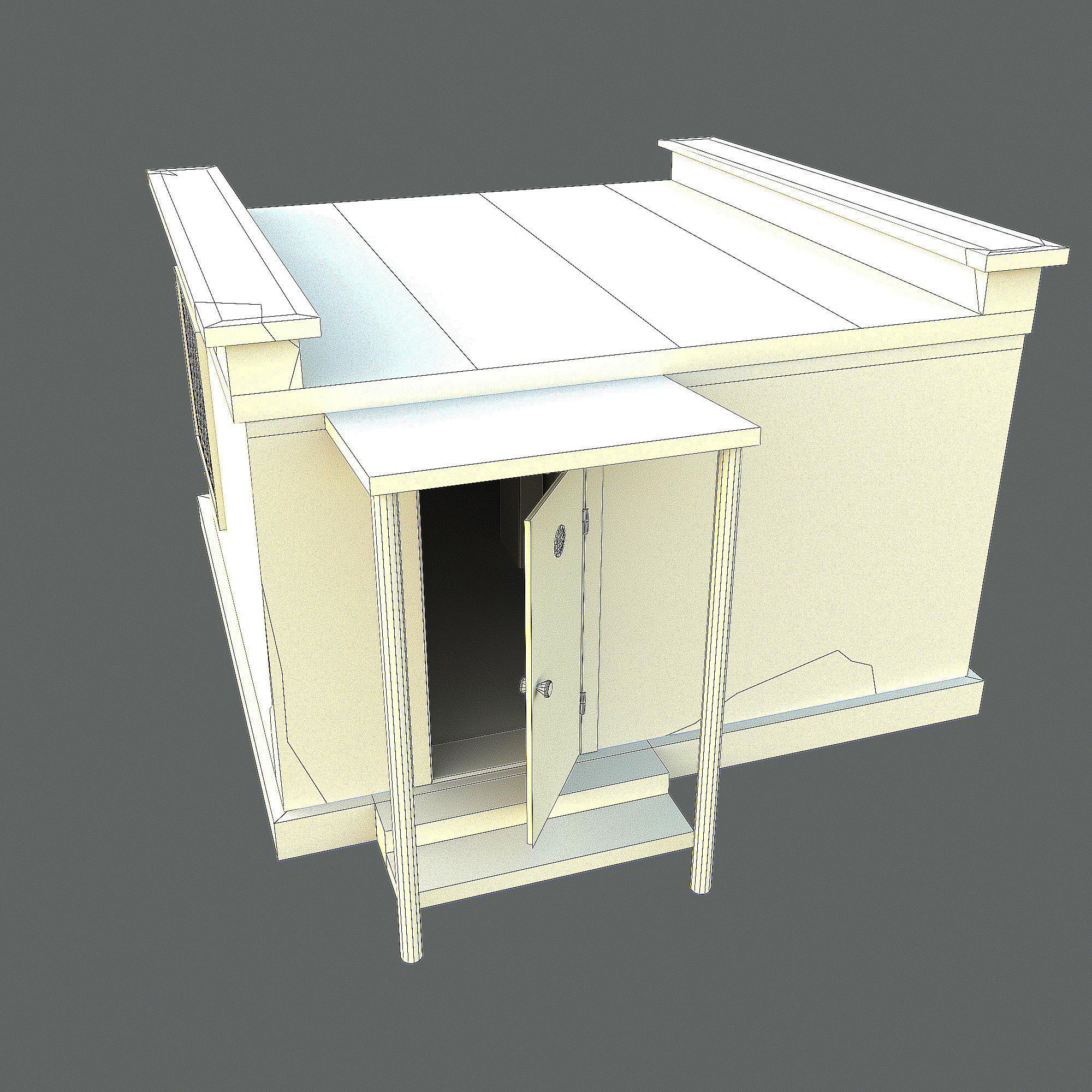 3D model Abandoned checkpoint building VR / AR / low-poly | CGTrader