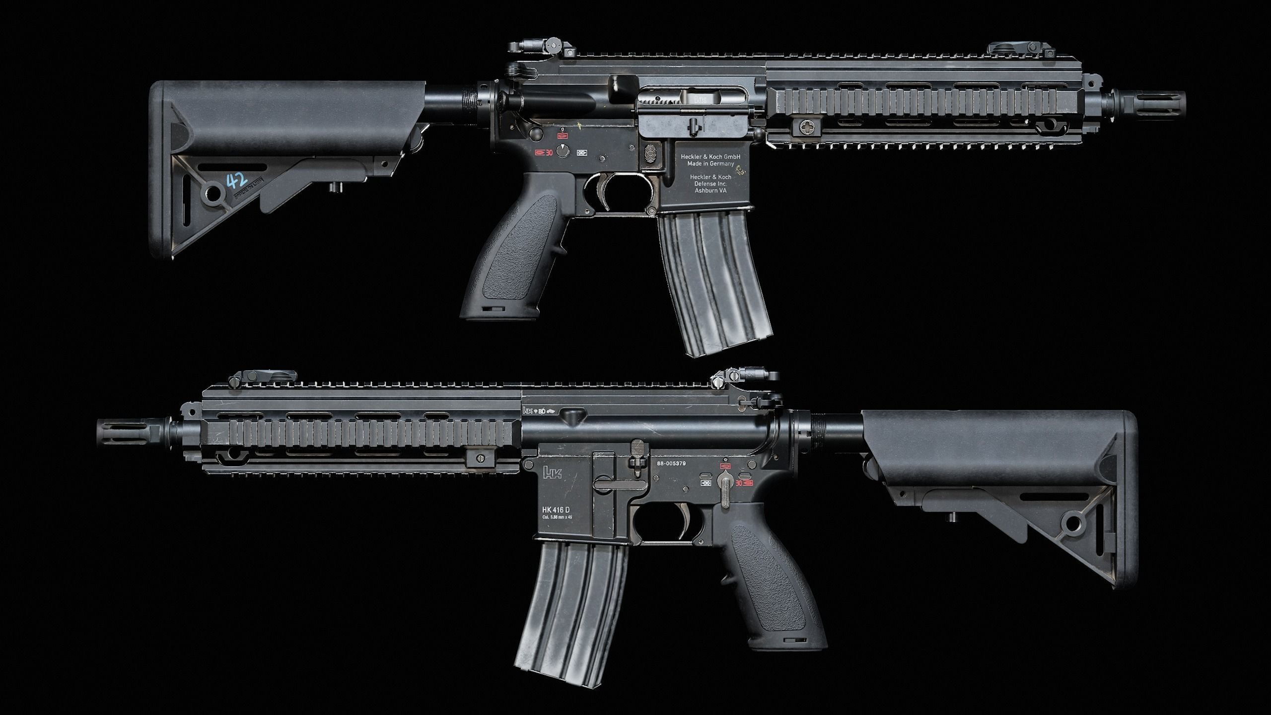 3D model HK416D ag rifle VR / AR / low-poly | CGTrader