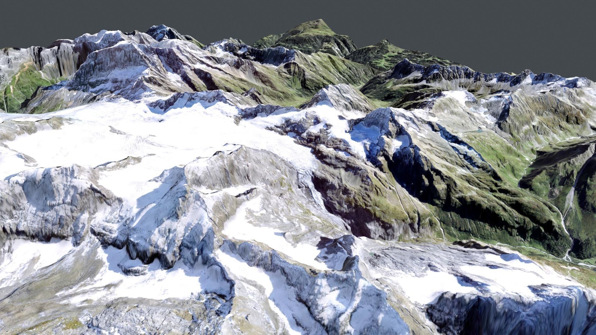 Mountain landscape Scharhorn Alps 3D model | CGTrader