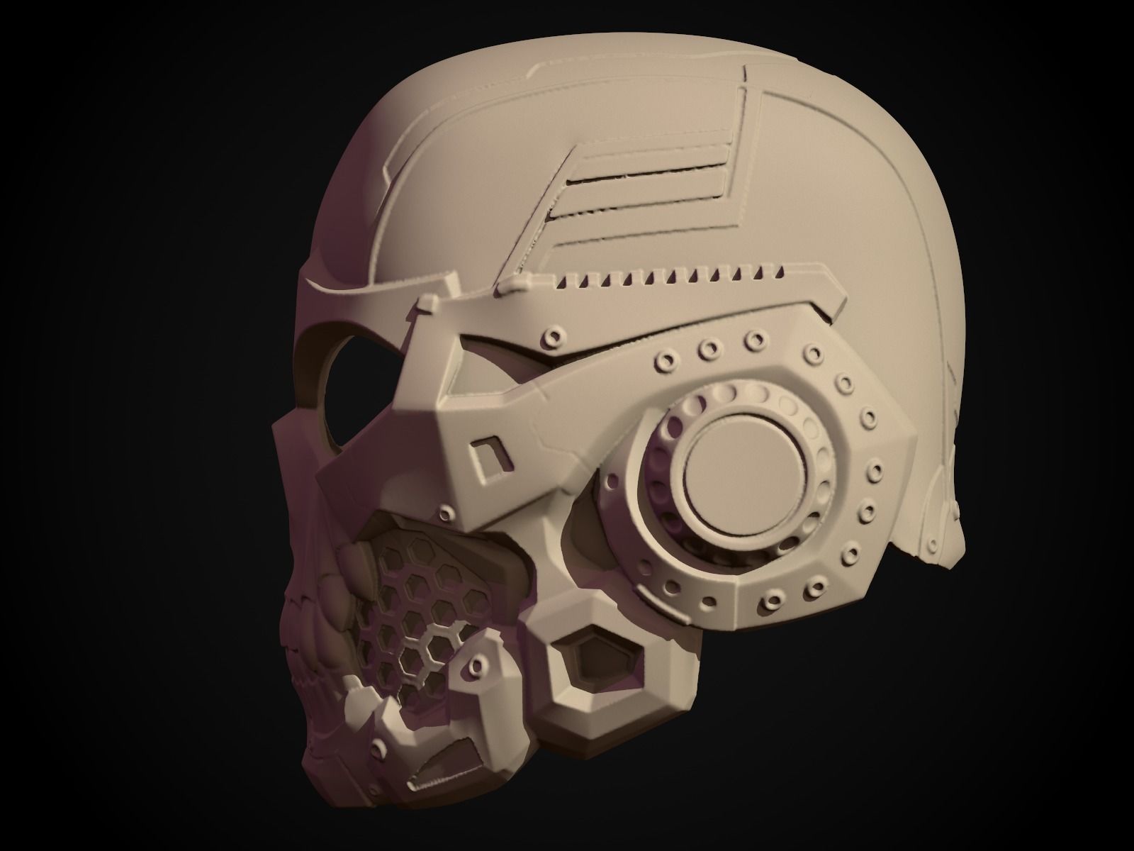 hydra helmet printable airsoft paintball sci-fi 3D model 3D printable ...