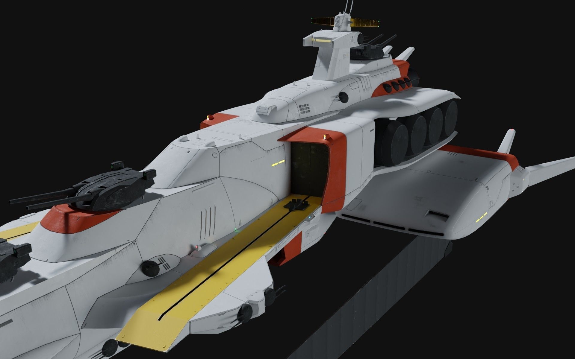 Battleship Ra-cailum 3D model | CGTrader