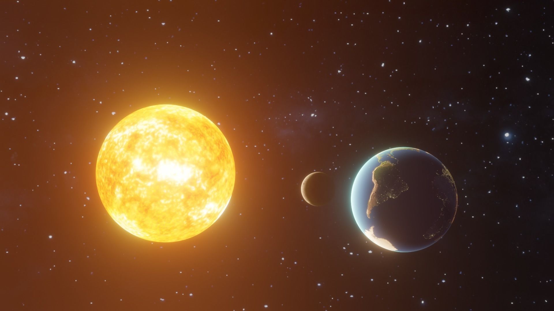 Solar eclipse 3D model animated rigged | CGTrader