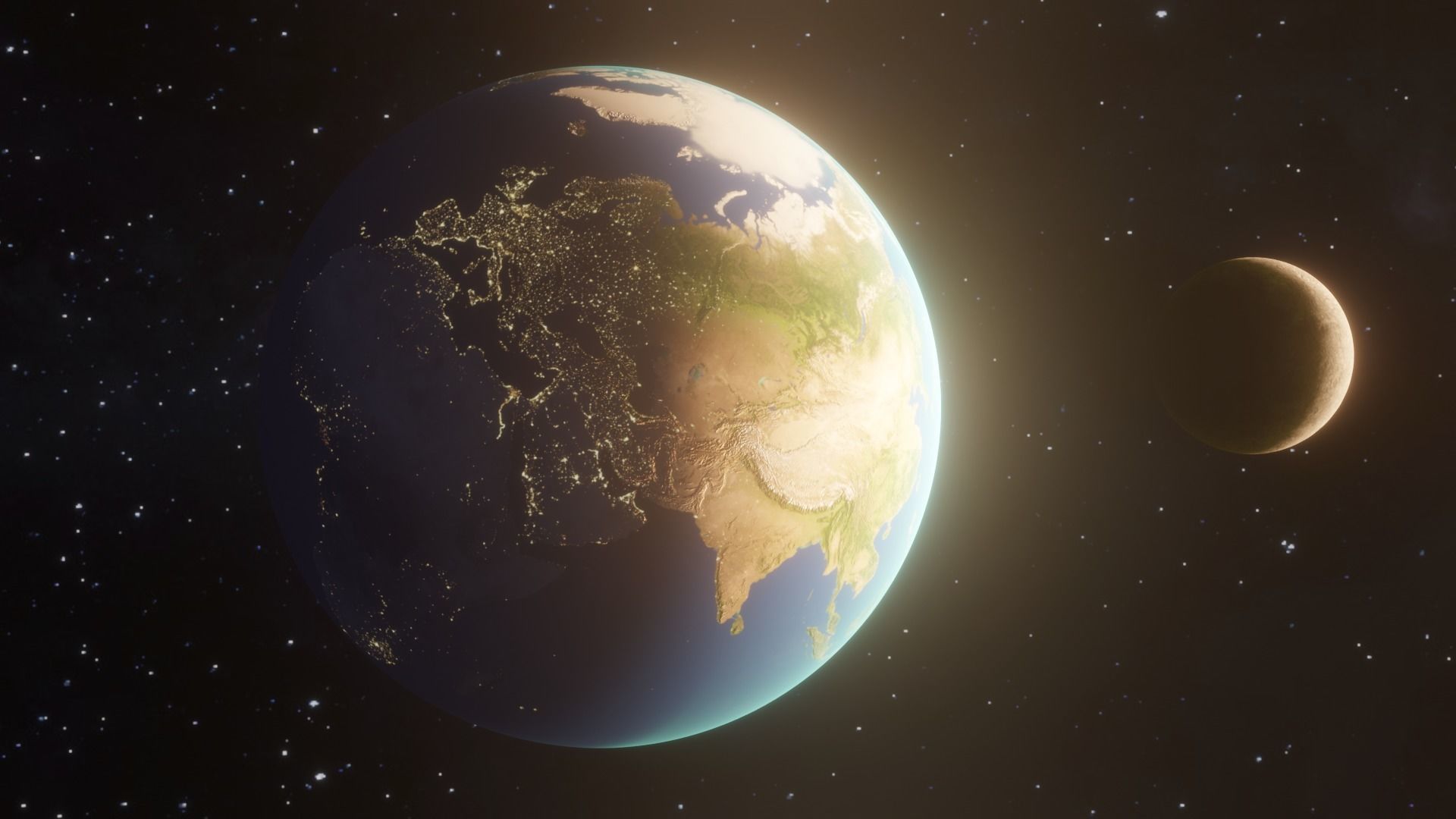 Solar eclipse 3D model animated rigged | CGTrader