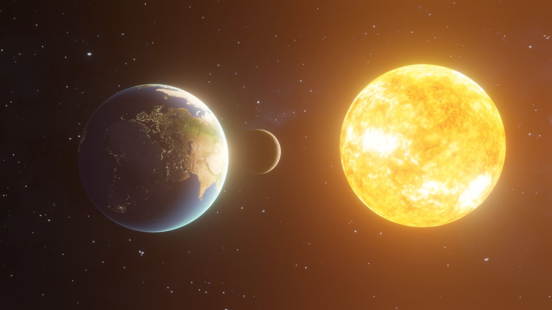 Solar eclipse 3D model animated rigged | CGTrader