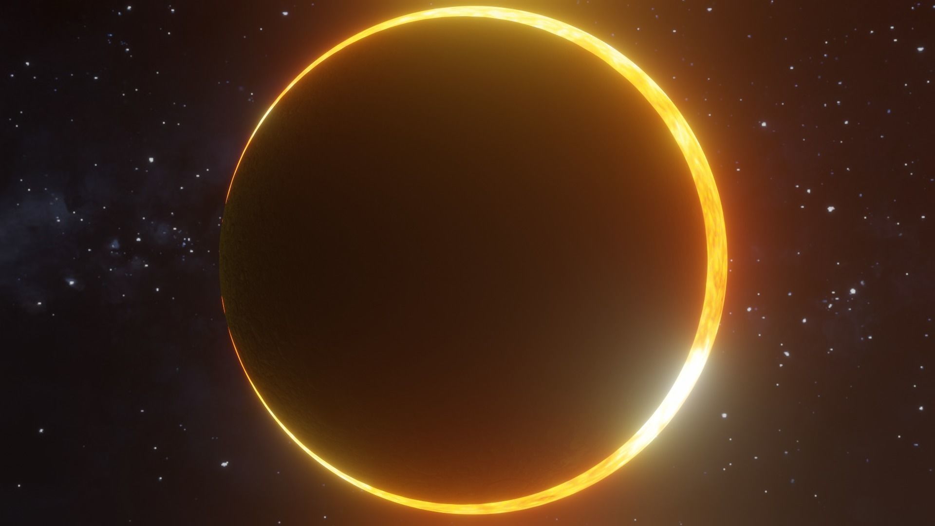 Solar eclipse 3D model animated rigged | CGTrader