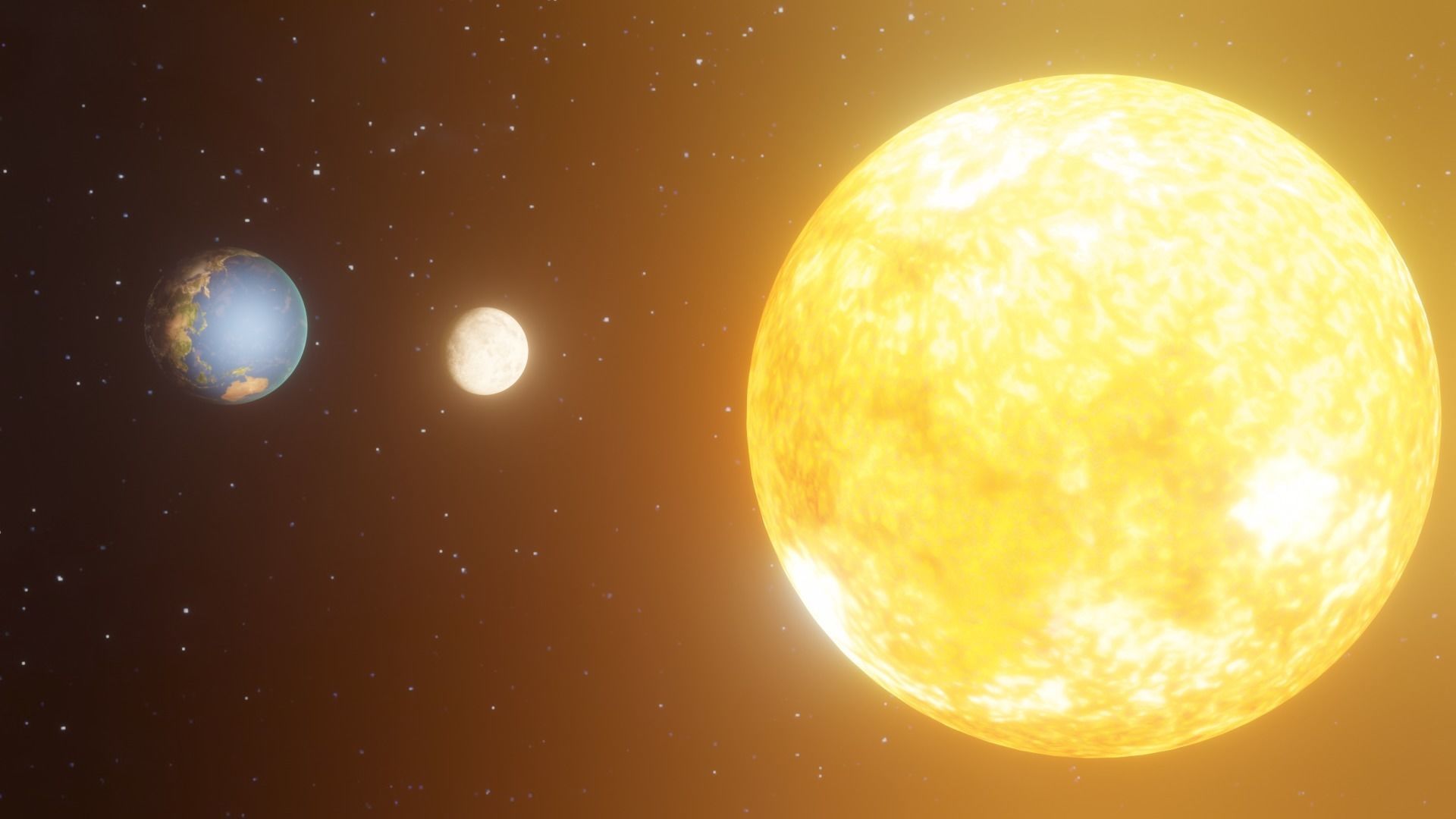 Solar eclipse 3D model animated rigged | CGTrader