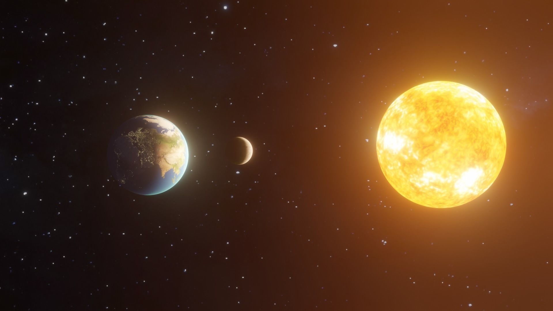 Solar eclipse 3D model animated rigged | CGTrader