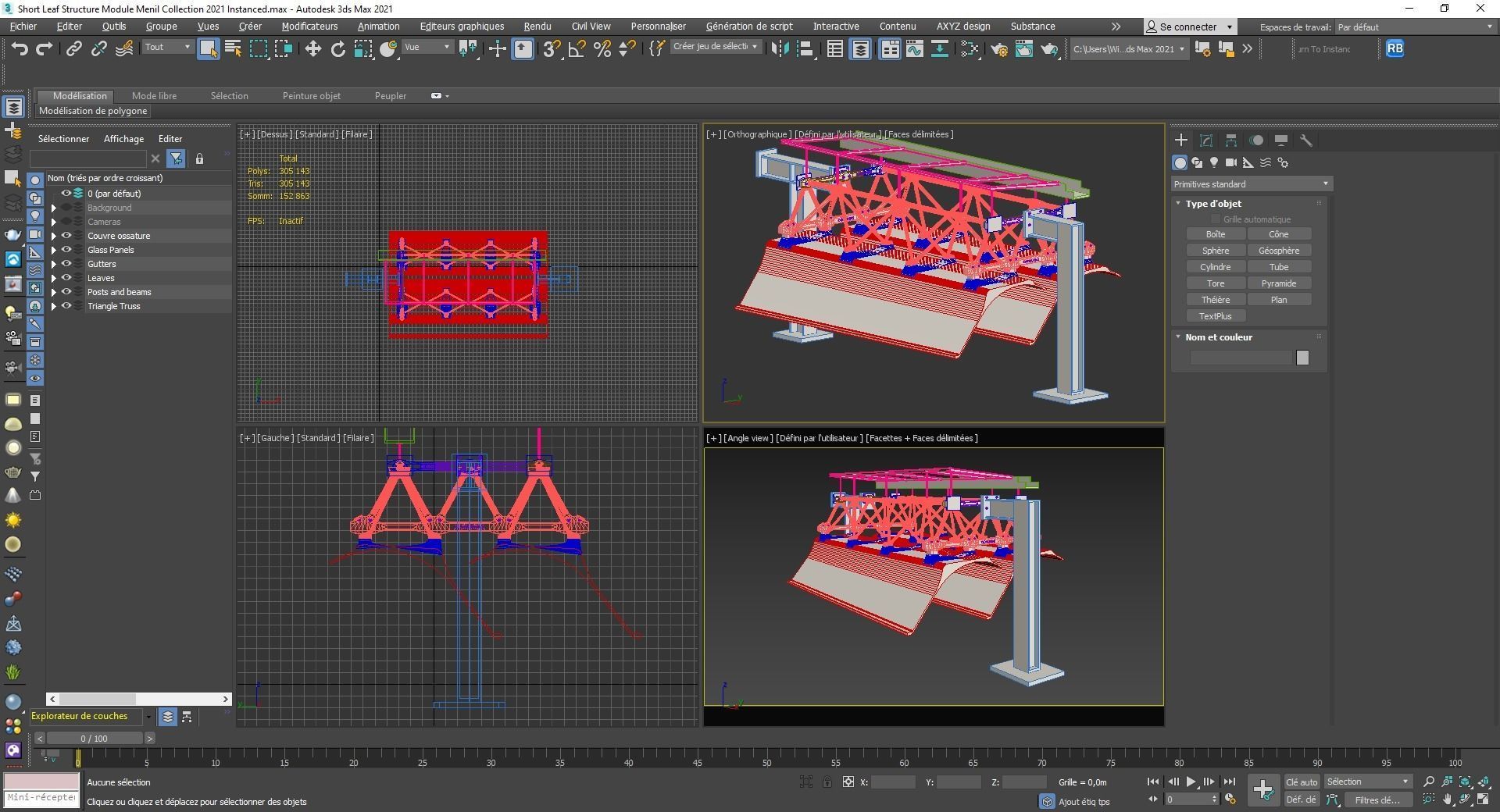 Menil Collection Structure Details Module free 3D model | CGTrader