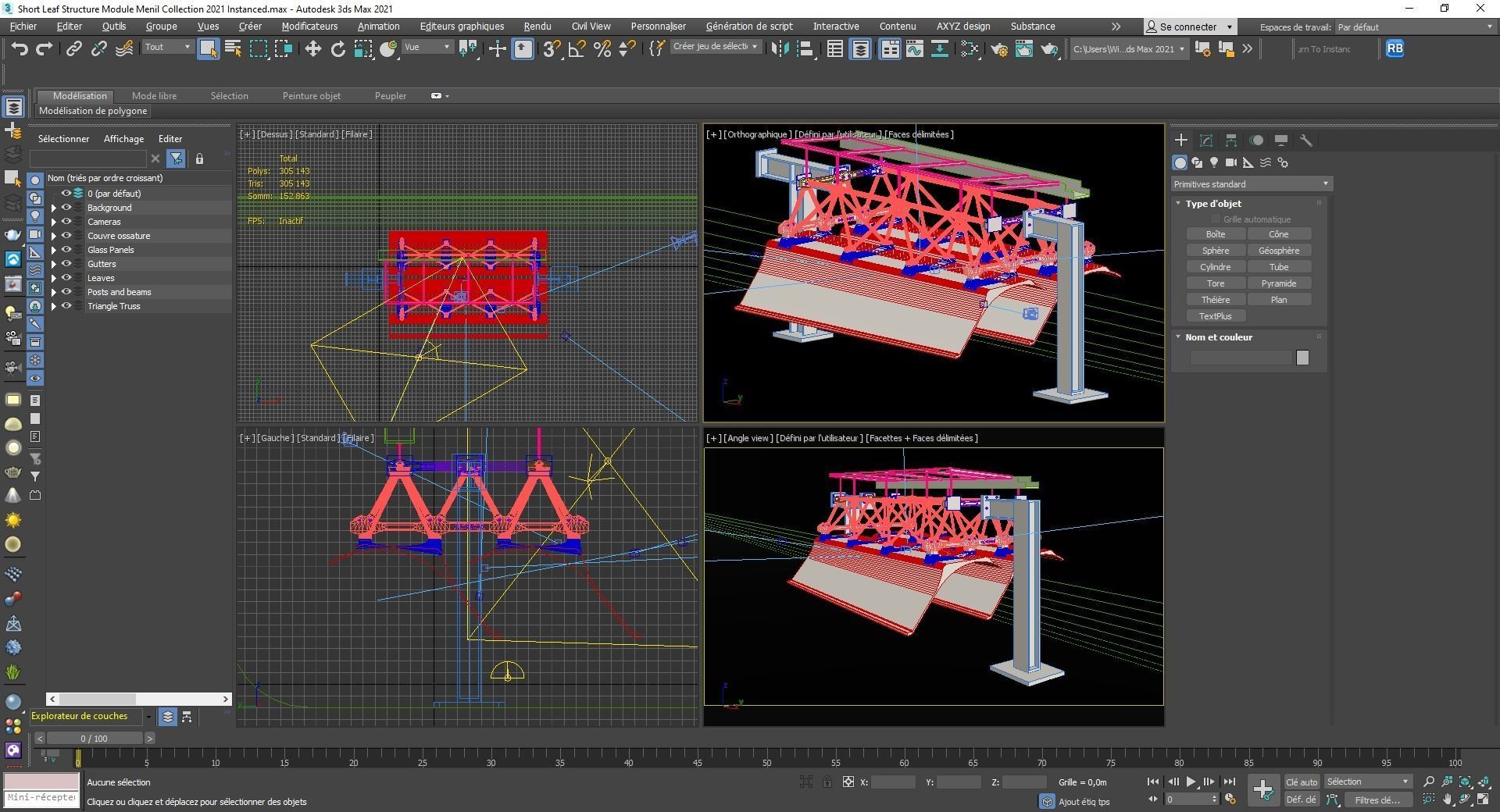 Menil Collection Structure Details Module free 3D model | CGTrader