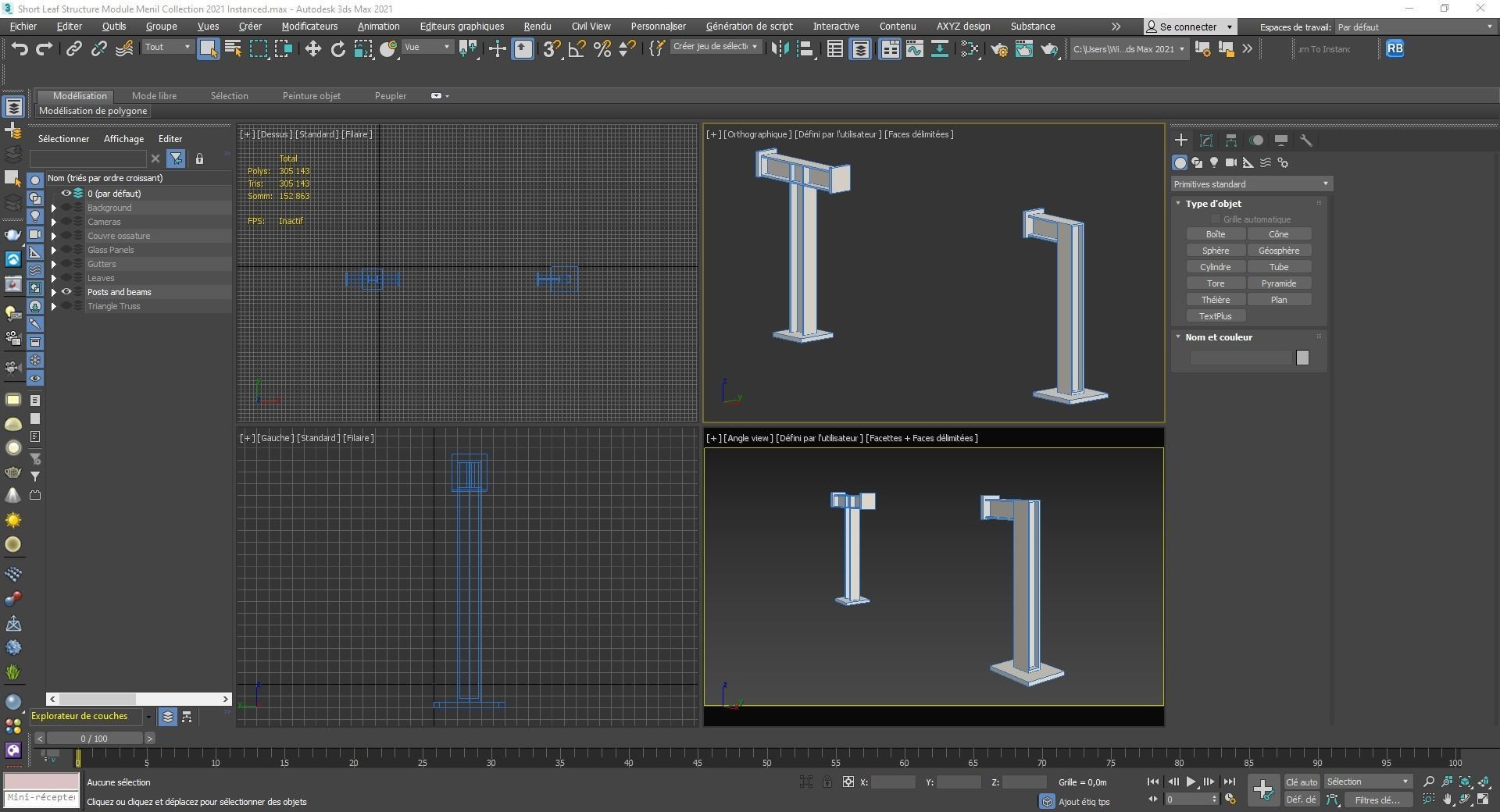 Menil Collection Structure Details Module free 3D model | CGTrader