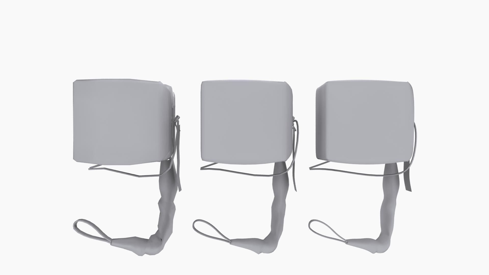 3D model White Super Gas Parachute VR / AR / low-poly | CGTrader