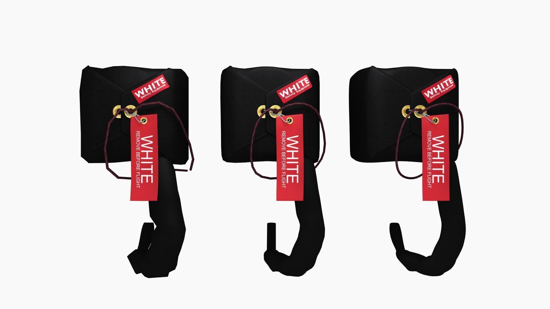 3D model White Super Gas Parachute VR / AR / low-poly | CGTrader