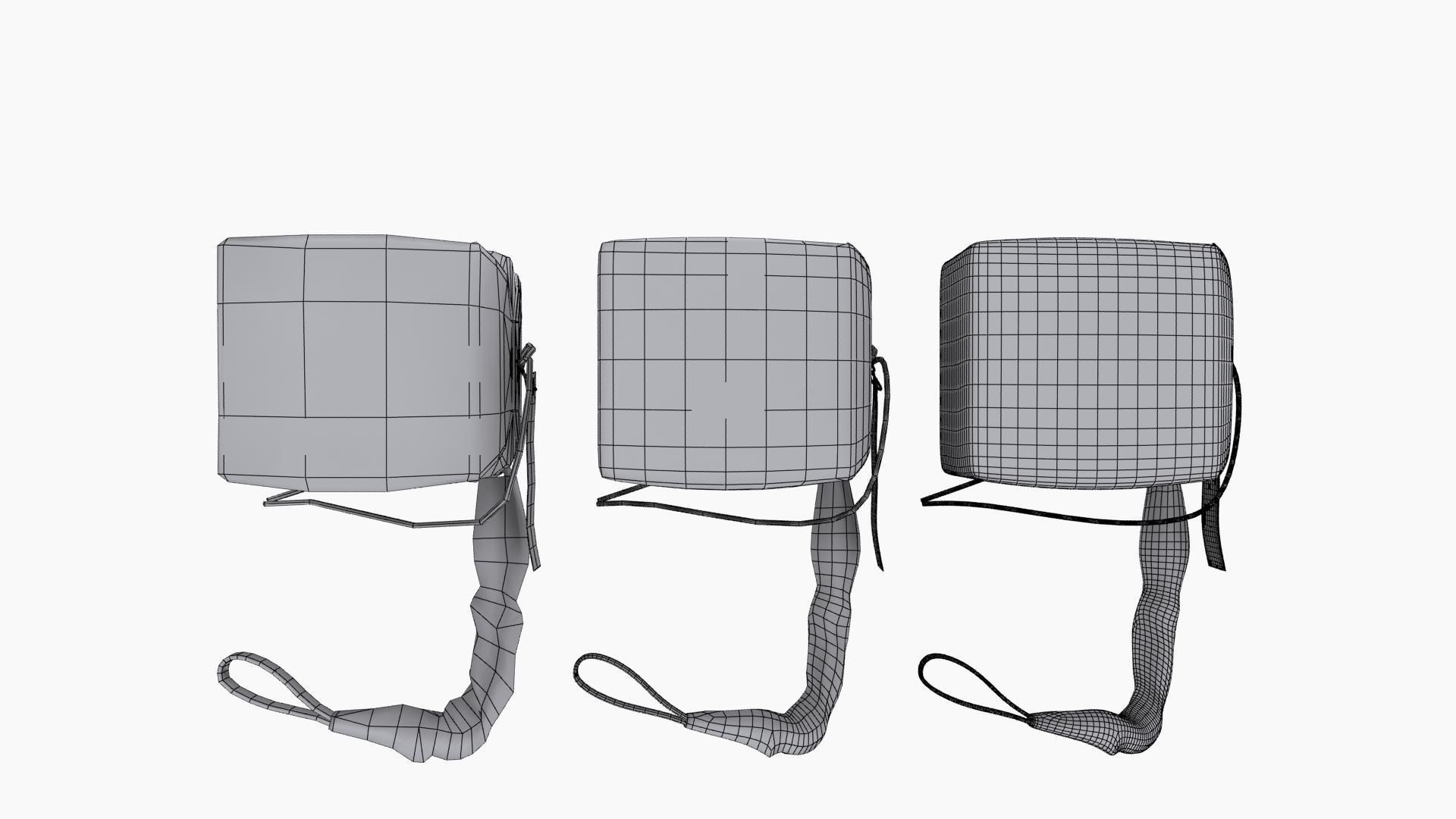 3D model White Super Gas Parachute VR / AR / low-poly | CGTrader