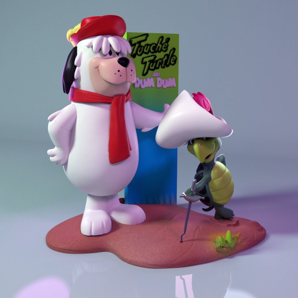 Touche Turtle and Dum Dum 3D model 3D printable | CGTrader