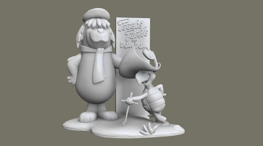 Touche Turtle and Dum Dum 3D model 3D printable | CGTrader