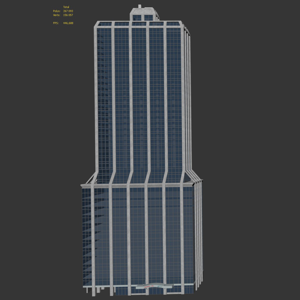 Hampton Inn Chicago Building 3D model | CGTrader