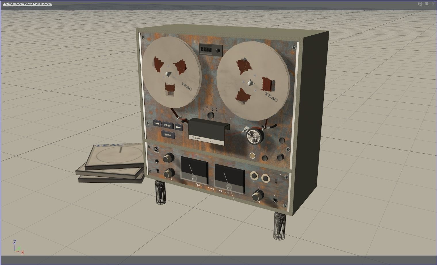 TEAC AR-40S Tape Recorder 3D model rigged | CGTrader